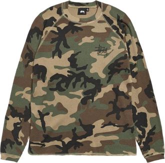 St&uuml;ssy raglan camouflage sweater - Gr&uuml;n