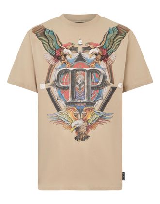Philipp Plein Round Neck T-Shirt Eagle Tattoo