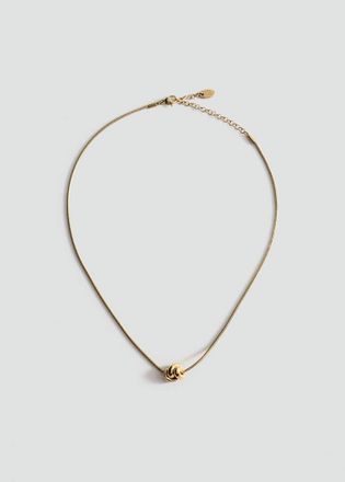 Mango Collier d&eacute;tail perle or - Femme - Taille unique - MANGO