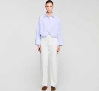 Sandro Chemise courte &agrave; rayures