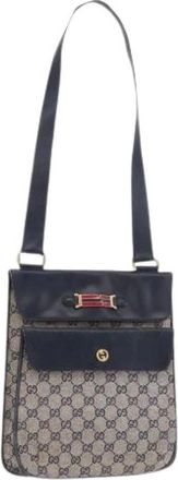 Gucci Sac bandouli&egrave;re vintage GG Canvas Pre-owned - Femme - Pre-owned - Bleu - Taille: ONE Size