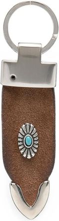 Eraldo Embellished Suede Keyring