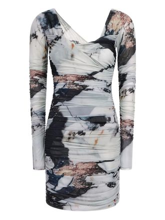 Roberto Cavalli robe courte &agrave; imprim&eacute; marbr&eacute; - Noir