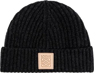 Loewe Femme, Accessoires, Noir, Taille: ONE Size Bonnet en Cachemire