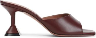 Amina Muaddi Femme, Chaussures, Brun, Taille: 39 EU Sandales Rouges en Cuir Élégantes