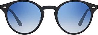 TWIG Concept Milano Lunettes de soleil POLLOCK homme/femme UV400 ronds vintage (FRESH BLUE)