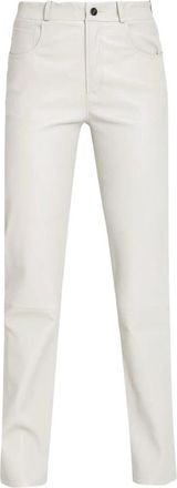 Arma Femme, Pantalons, Beige, Taille: 38 FR Pantalon Droit en Similicuir