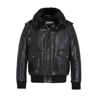 Schott NYC A-2 Leder-Fliegerjacke 184Sm - - Jackets - Herren - Schwarzk - XS