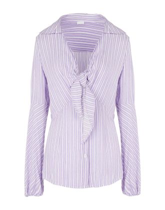 8 by YOOX LINEN-VISCOSE FRONT KNOT CHEMISIER