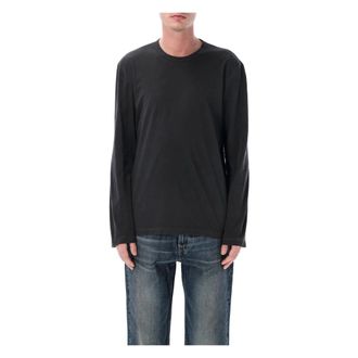 James Perse Lang&auml;rmeliges Rundhals-Oberteil - - Tops - Herren - Schwarzk - XL