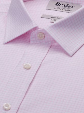 Bexley Vibert - Chemise homme rose clair et blanc
