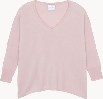 Kujten Pull cachemire femme col V oversize - Pull Minie