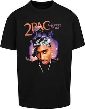 Mister Tee Tupac T-Shirt Surdimensionn&eacute; All Eyez on Me Anniversary, Noir, L Homme