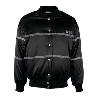 GCDS Gcds, Femme, Vestes, Noir, Taille: 40 FR Bomber Jacket