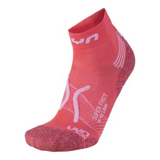 UYN Damen Run Super Fast Socke, Coral/White, 35/36
