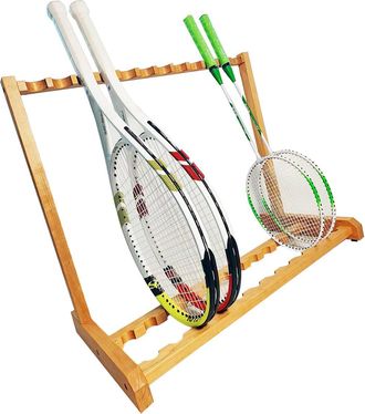 Generic Badmintonschl&auml;ger-Aufbewahrungsst&auml;nder, H&ouml;lzerner Tennis- Und Badmintonschl&auml;ger-Pr&auml;sentationsst&auml;nder, Tennisschl&auml;gerhalter, for Tennispl&auml;tze Turnhalle