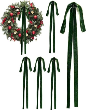 Generico Weihnachtsschleife | Weihnachtsschleifen f&uuml;r die Au&szlig;endekoration, 6 St&uuml;ck Dekoration f&uuml;r Hochzeiten, Partys und Veranstaltungen zu Hause, Auto und Tre