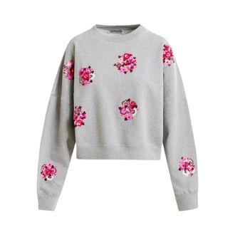 Essentiel Femme, Pulls, Gris, Taille: 40 FR Pull à Paillettes Florales