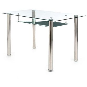 Oresteluchetta Schreibtisch aus geh&auml;rtetem Glas, modernes Design f&uuml;r B&uuml;ro, 70x120, Doig
