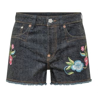Kenzo Wildflower Embroidered Shorts - - Shorts - Damen - Blau - W26