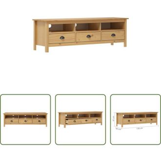 vidaXL vidaXL Kieferholz - TV-Schrank Hill Honigbraun 158x40x47 cm Massivholz Kiefer