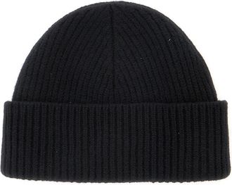 Ami UBO006 Wool Ribbed Beanie - Black