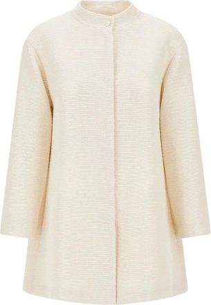 Herno Femme, Vestes, Beige, Taille: 46 FR Manteau En Sequins Voil&eacute;s