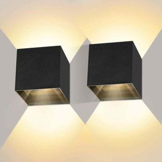 Gabrielle 12 w Innen-/Außen-LED-Wandleuchte, 2 Stück, wasserdicht, mit verstellbarem Beleuchtungswinkel, Warmweiß 3000 k - Gabrielle