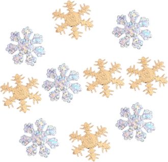 Cabilock 400 St&uuml;ck Weihnachts Schneeflocken Konfetti aus Vliesstoff Silber und Gold Tischdekoration f&uuml;r Winterpartys Weihnachtsfeiern und Hochzeiten