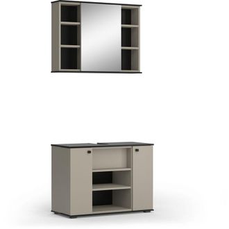 Vicco Badmöbel-Set Joli, Greige, 2 Teile, Vicco