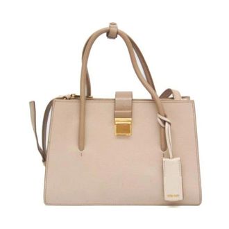 Miu Miu Sac &agrave; main en cuir Pre-owned - Femme - Pre-owned - Beige - Taille: ONE Size