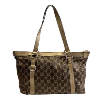 Gucci Pre-owned Abbey Leder GG Canvas Handtasche - - Pre-owned - Damen - Braun - ONE SIZE