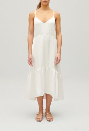 Claudie Pierlot Robe midi satin&eacute;e