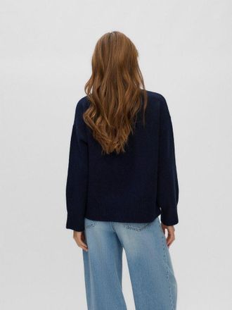 Vero Moda Strickpullover VMSIF LS O-NECK PULLOVER NOOS Materialmix mit Wolle, regular fit