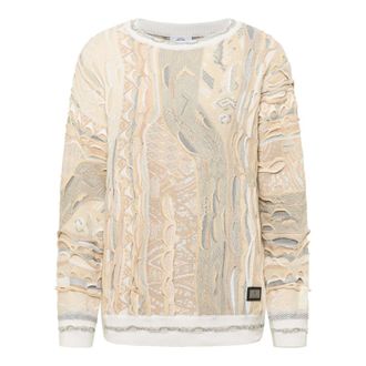 Carlo Colucci Homme, Pulls, Beige, Taille: 2XL C12501 Knit Sweater
