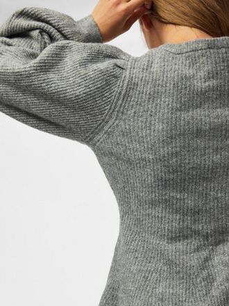 Pieces Strickjacke PCSILLY LS PUFF KNIT CARDIGAN NOOS BC Materialmix