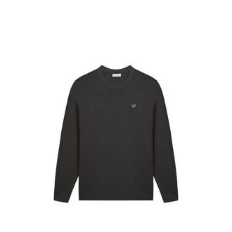Maison Labiche Pull col rond en coton biologique m&eacute;lang&eacute;