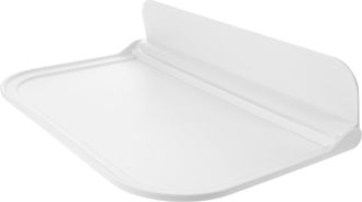 Holibanna Klappbares Wandregal Badezimmer Wei&szlig; Gro&szlig;z&uuml;giges Wandmontiertes Aufbewahrungsbrett f&uuml;r Handt&uuml;cher Kosmetik und Kleinigkeiten Faltbares Lagerregal f&uuml;r 