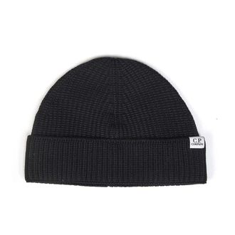 C.P. Company Rippstrick-M&uuml;tze aus Wolle - - Accessories - Herren - Schwarzk - ONE SIZE
