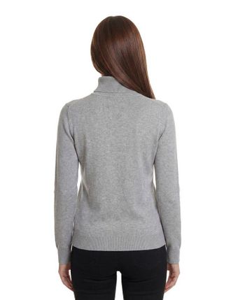 Guess Rollkragenpullover LS TN HALLIE TRIANGLE LOGO SWT aus Viskosemix, Dreiecks-Logo