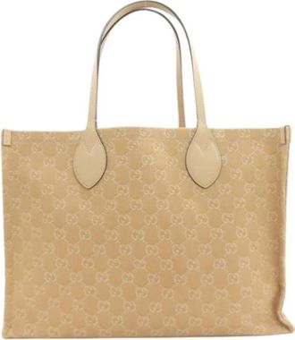 Gucci Pre-owned Canvas Tote Bag - - Pre-owned - Damen - Beige - ONE SIZE