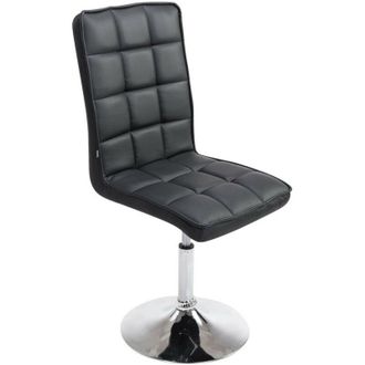 Clp Chaise de salle &agrave; manger Peking V2 similicuir avec pied trompette Noir