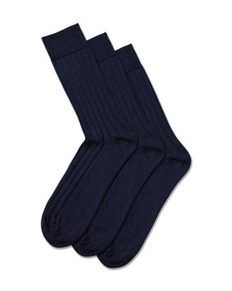 CHARLES TYRWHITT 3er-Pack Socken mit Merino Wolle - Jeansblau