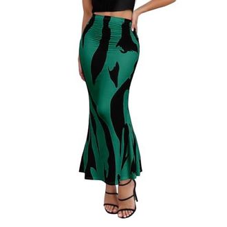 Generic Jupe Crayon Femme Grossesse Longues Portefeuille Elastique Wax 1 Fushia Basse Imprimée Habillées Medievale Ciel Patchwork Printemps Bermuda Cintrée Ta