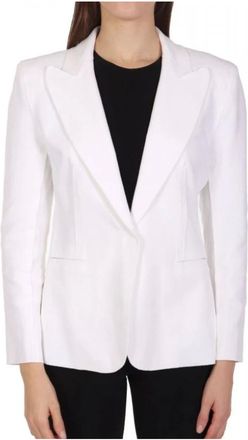 Norma Kamali Femme, Vestes, Blanc, Taille: 38 FR Blazer crois&eacute;
