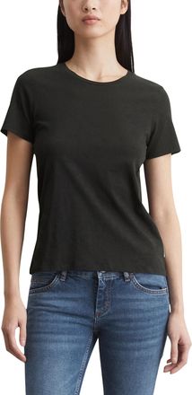 Marc O'Polo Damen T-Shirt aus Bio-Baumwolle Regular Fit, Schwarz (Black), XXL
