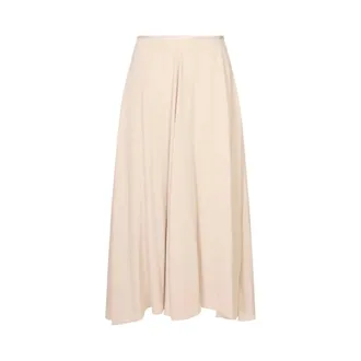 Agnona Femme, Jupes, Beige, Taille: 42 FR Jupe en soie mate