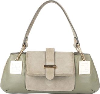 Fendi Crossbody Bags - Fendi RARE ARCHIVE Green Leather FF Hobo - Gr. unisize - in Gr&uuml;n - f&uuml;r Damen