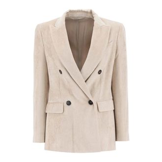 Brunello Cucinelli Blazer - Femme - Vestes - Beige - Taille: 40 FR