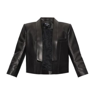 Balmain Femme, Vestes, Noir, Taille: 42 FR Veste en cuir